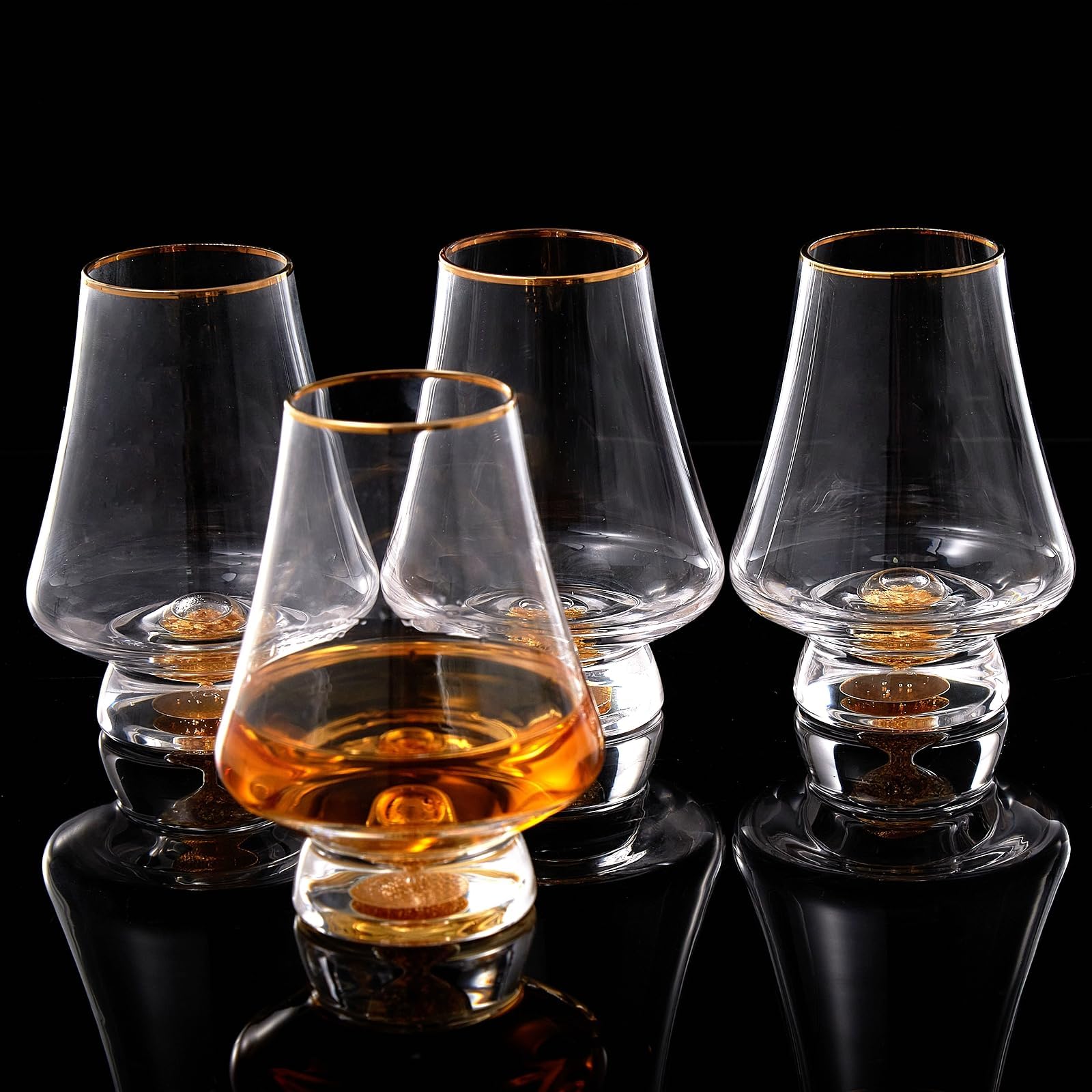 Spritz Glasses 4-Piece Cognac Glass Set - Perfect For Brandy, Whiskey ...